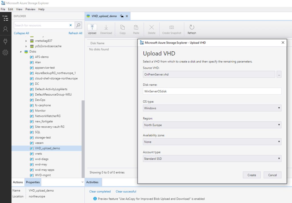 Direct Upload to Azure Managed Disks