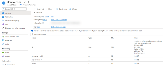 How to query a Private DNS Zone over Point-to-Site connection with ...