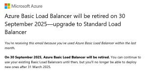 Upgrading Azure Load Balancer from Basic to Standard SKU