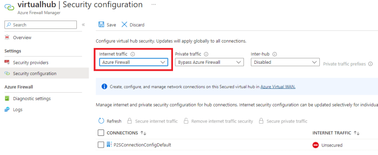 Point-to-Site Internet breakout through Azure Virtual WAN