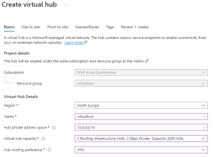 Point-to-Site Internet breakout through Azure Virtual WAN