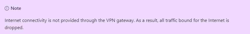 Point-to-Site Internet breakout through Azure Virtual WAN